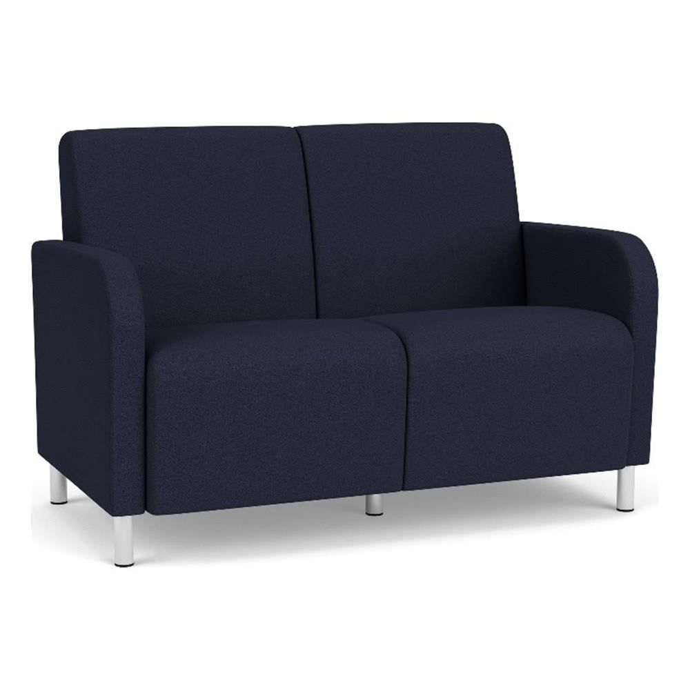 Siena 2-Seat Lounge Reception Tandem Seating / Brushed Steel Legs ...