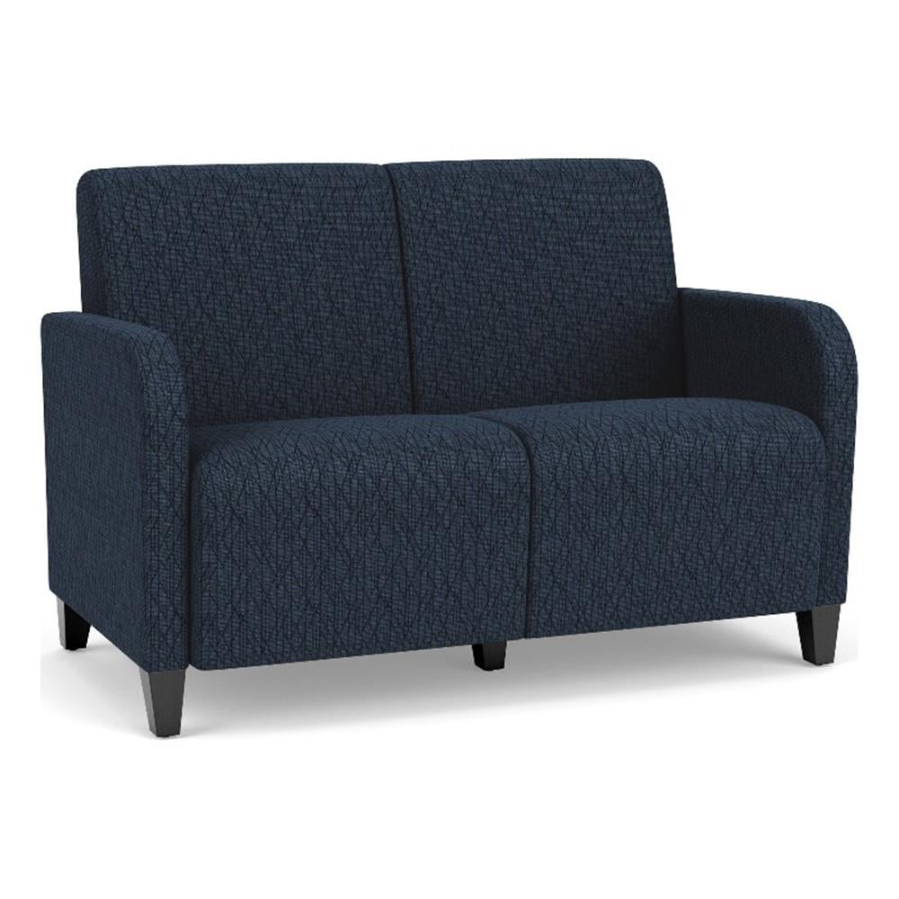 Siena 2-Seat Lounge Reception Waiting Tandem Seating / Black Steel Legs ...