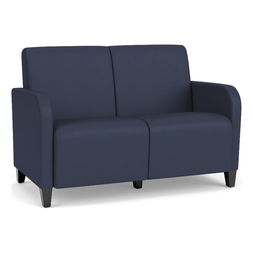 Siena 2-Seat Lounge Reception Waiting Tandem Seating / Black Steel Legs ...