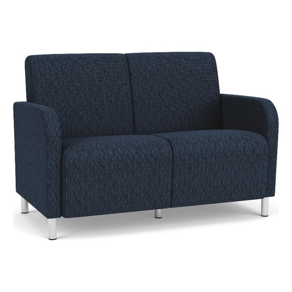 Siena 2-Seat Lounge Reception Waiting Tandem Seating / Brushed Steel ...