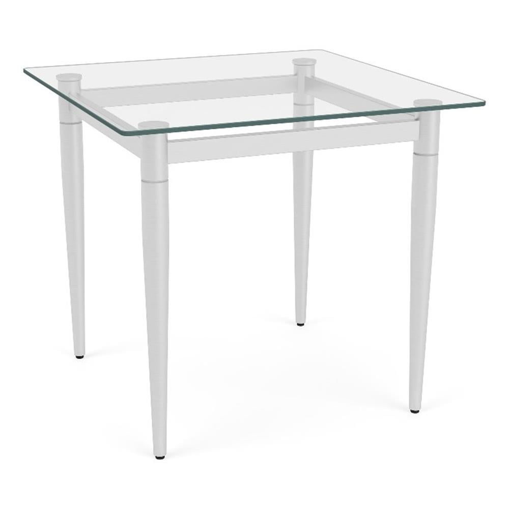 Siena 22x22" Lounge Reception Waiting End Table Glass Top / Brushed ...