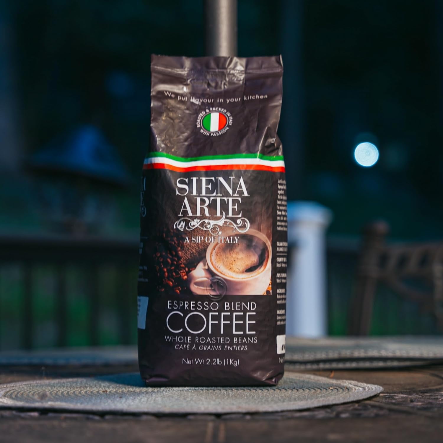 Siena Arte Espresso Blend Coffee Whole Roasted Beans 2.2 Lb. (1 Kg ...