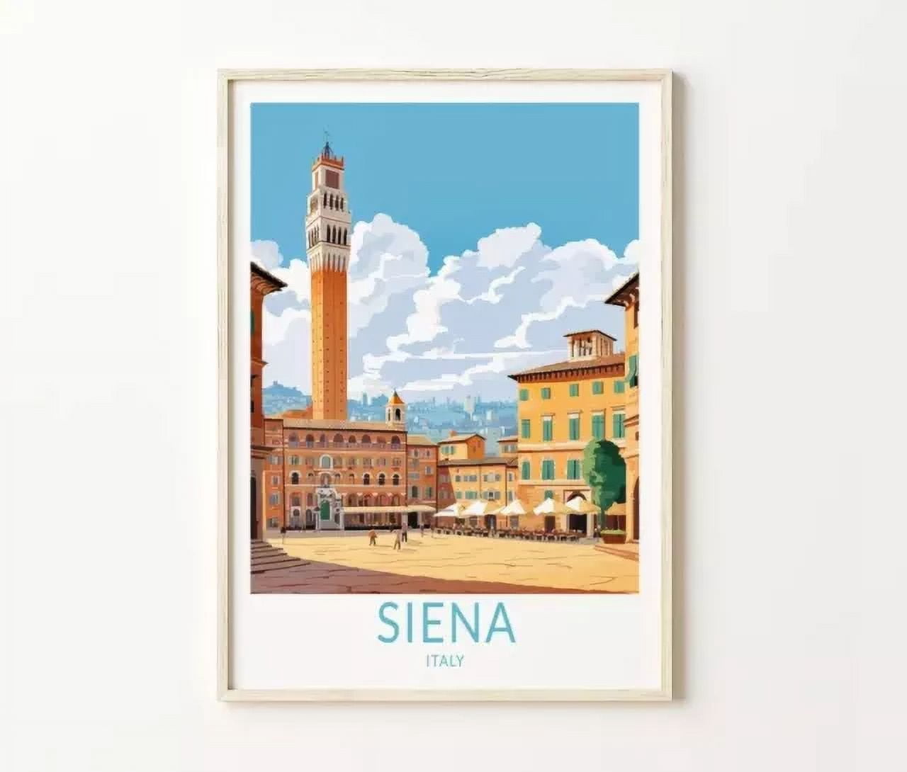Siena Italy Travel Poster, Siena Travel Art Wall Decor, Home Decor Wall ...