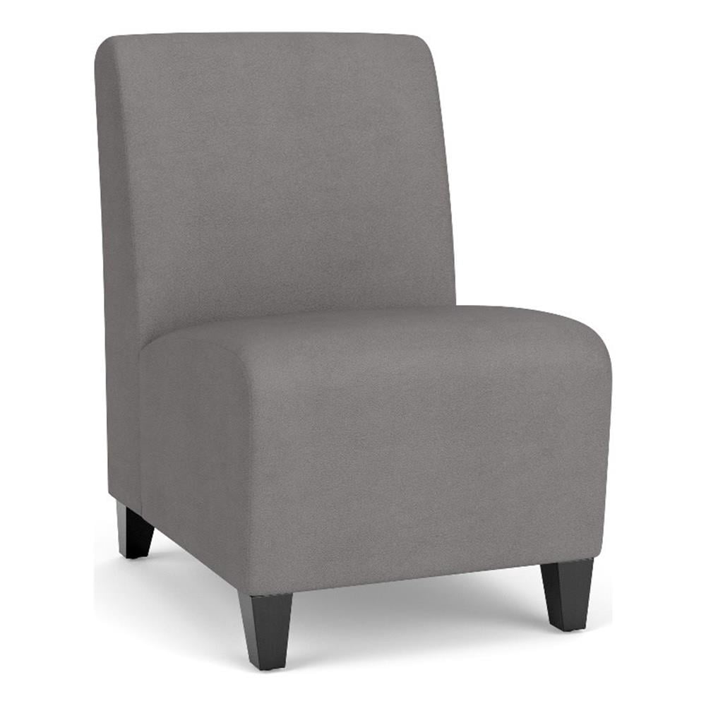 Siena Lounge Reception Armless Guest Chair / Black Steel Legs / Light ...