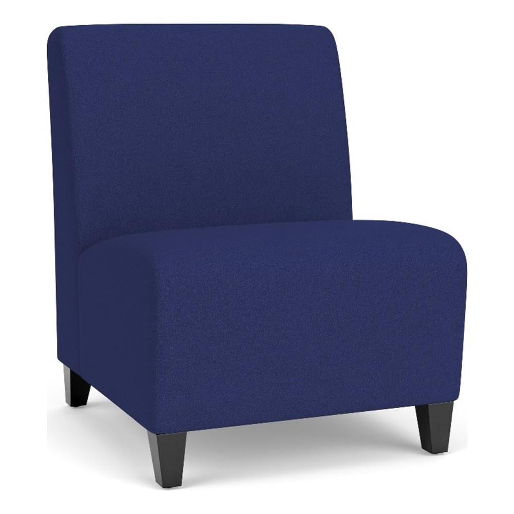 Siena Lounge Reception Armless Oversize Guest Chair / Black Steel Legs ...