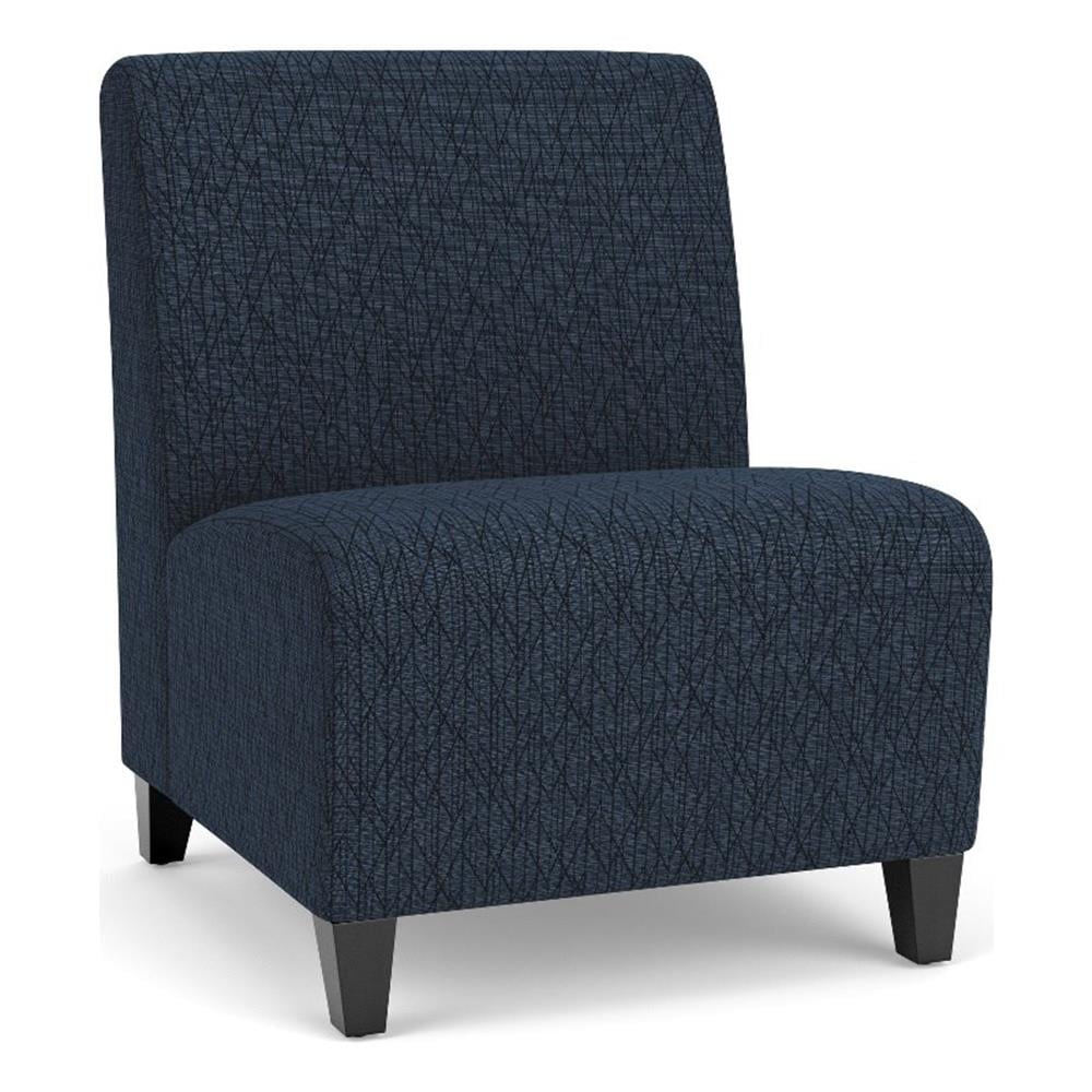 Siena Lounge Reception Armless Oversize Guest Chair / Black Steel Legs ...