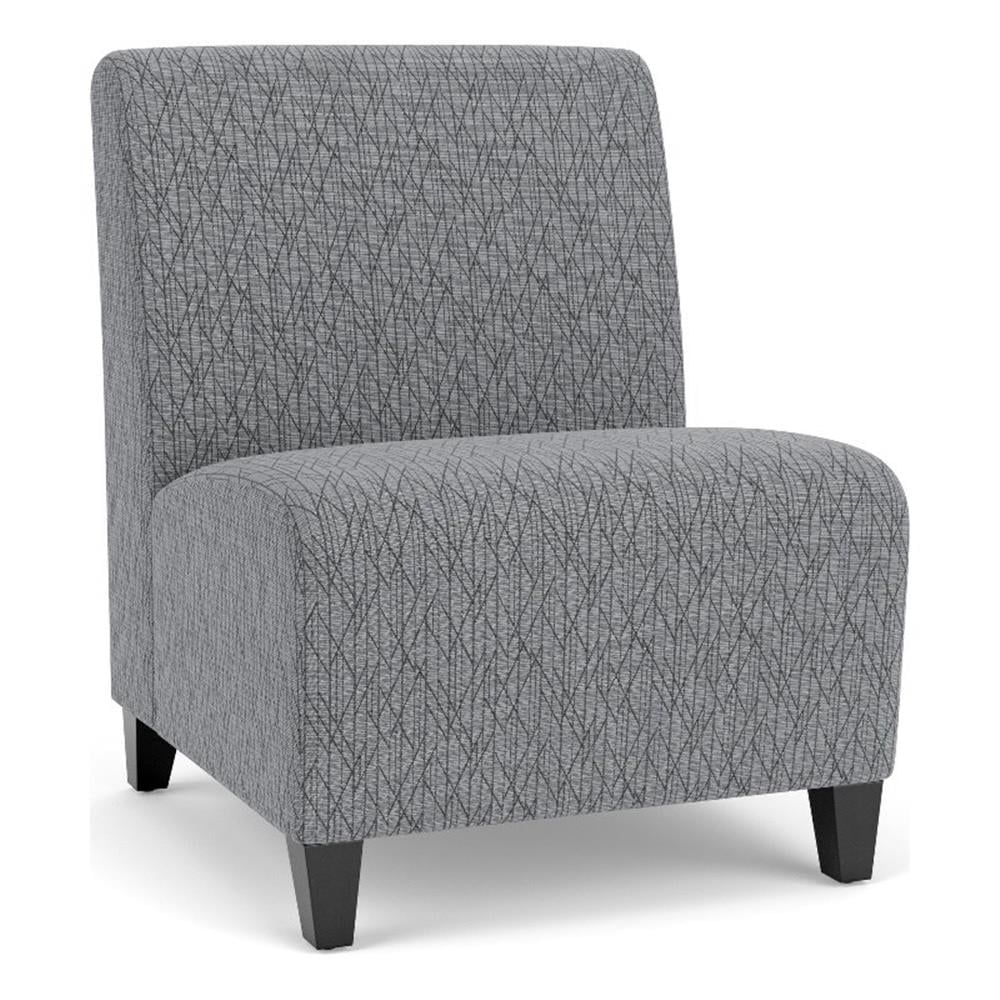 Siena Lounge Reception Armless Oversize Guest Chair / Black Steel Legs ...