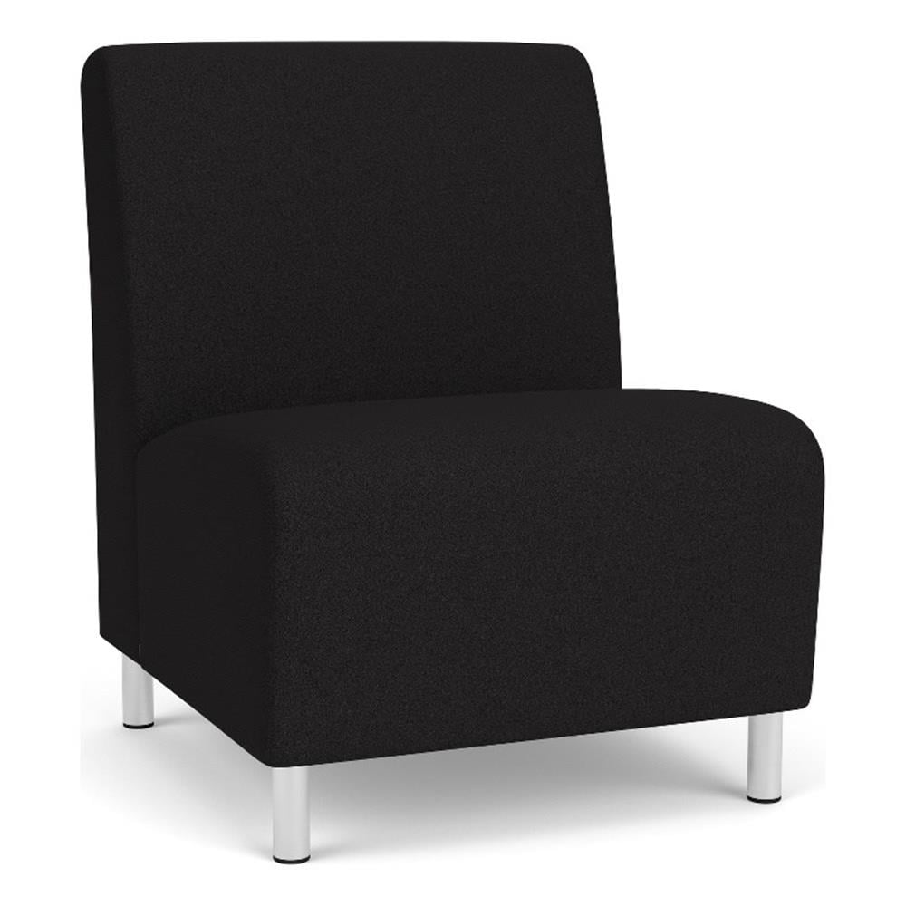 Siena Lounge Reception Armless Oversize Guest Chair / Brushed Steel ...