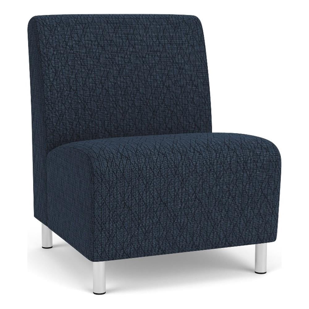 Siena Lounge Reception Armless Oversize Guest Chair / Brushed Steel ...
