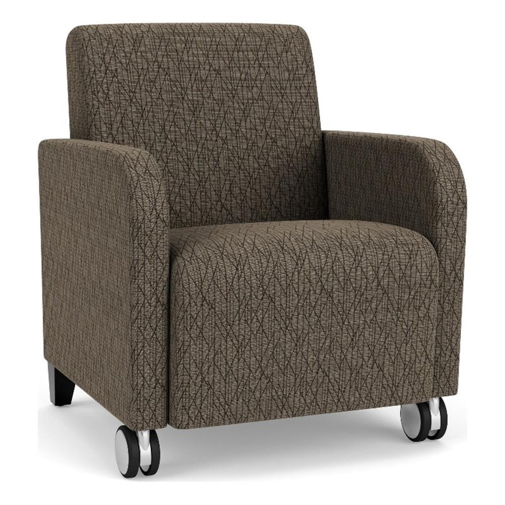 Siena Lounge Reception Waiting Guest Chair / Casters / Black Wood Legs ...