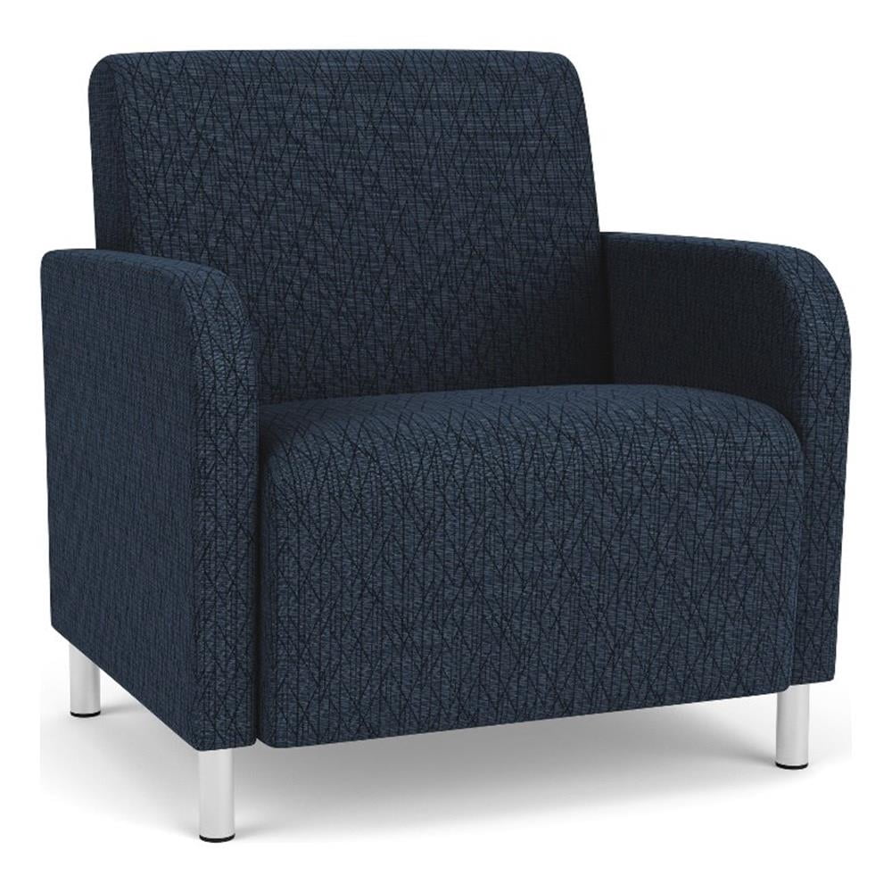Siena Lounge Reception Waiting Oversize Guest Chair / Brushed Steel ...