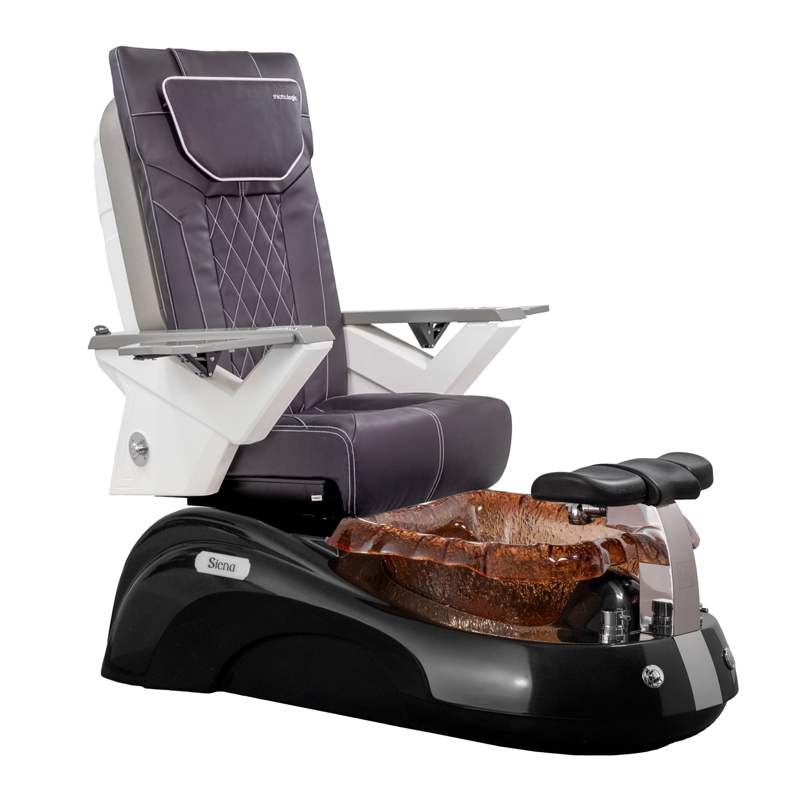 Siena Shiatsulogic Pedicure Chair Black/Gold w/ Discharge Pump Stylish ...