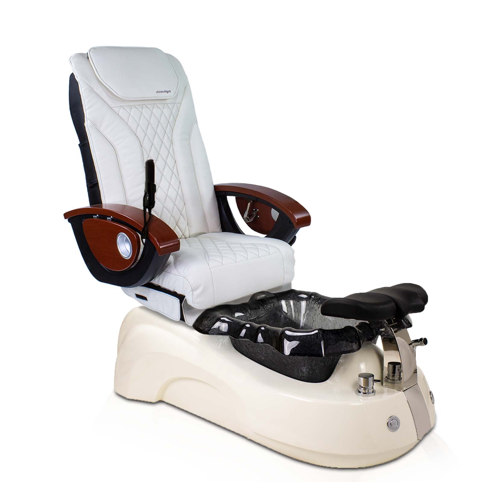 Siena Shiatsulogic Pedicure Chair White/Black Stylish Pedicure Tub w ...