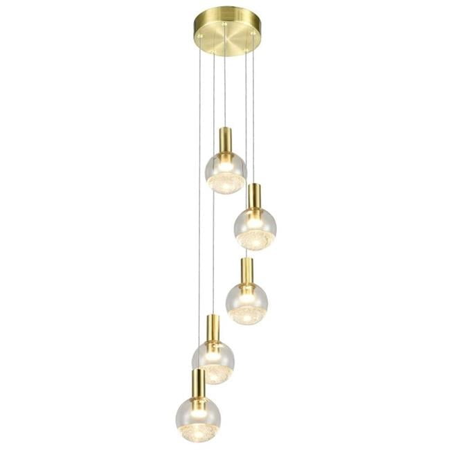 Sienna 5-Light Integrated LED Chandelier Lighting Fixture with Globe ...