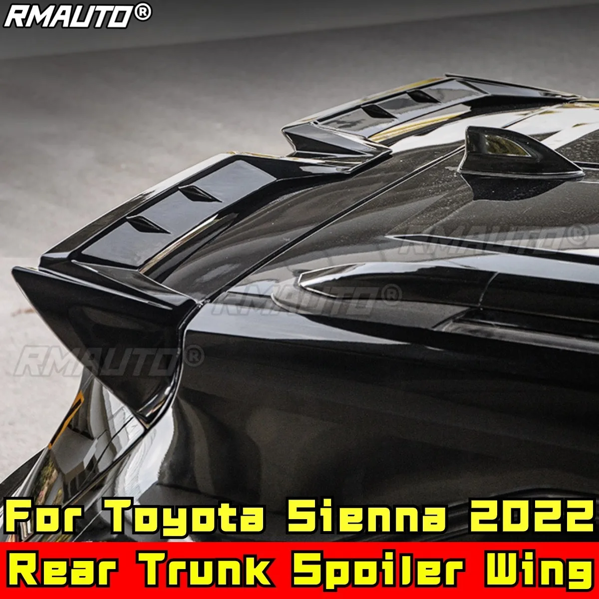 Sienna Body Kit Car Rear Trunk Wing Glossy Black MC Style Rear Trunk ...