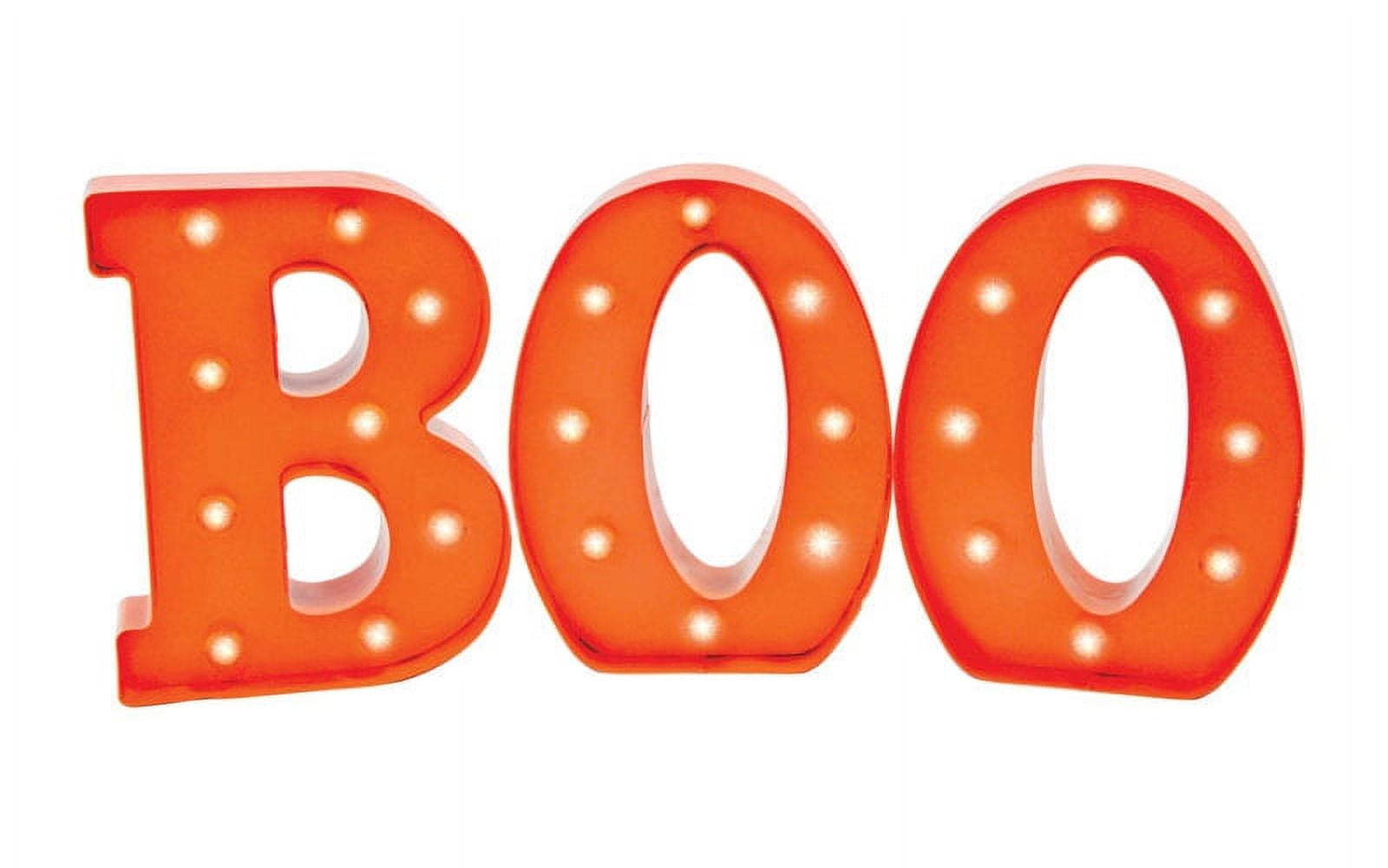 Sienna N4S0VE13 LED Battery Operated Halloween Boo Sign, Orange ...