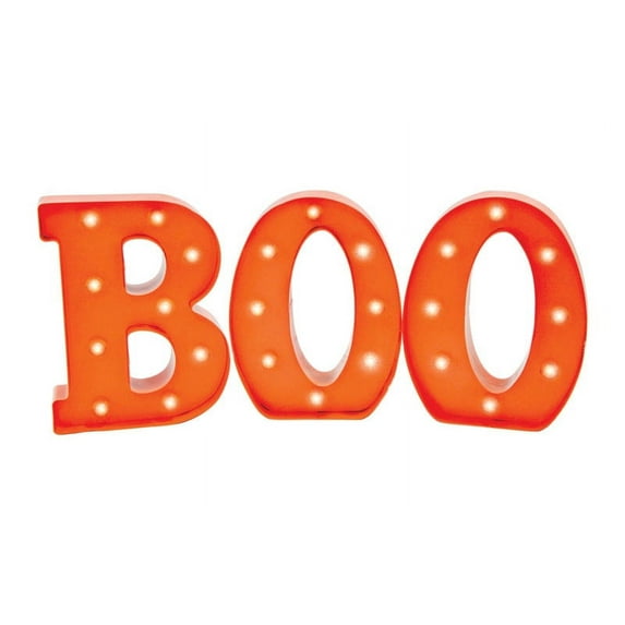 Sienna N4S0VE13 LED Battery Operated Halloween Boo Sign, Orange ...