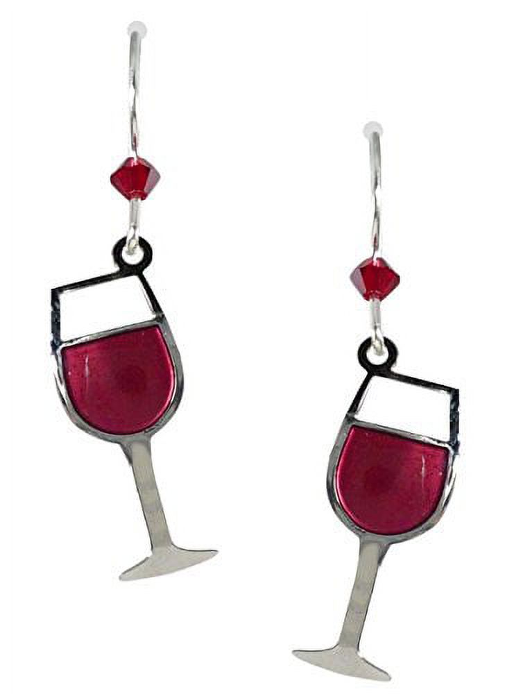 Sienna Sky Glass of Red Wine Earrings 1115-2, Handmade in the USA ...
