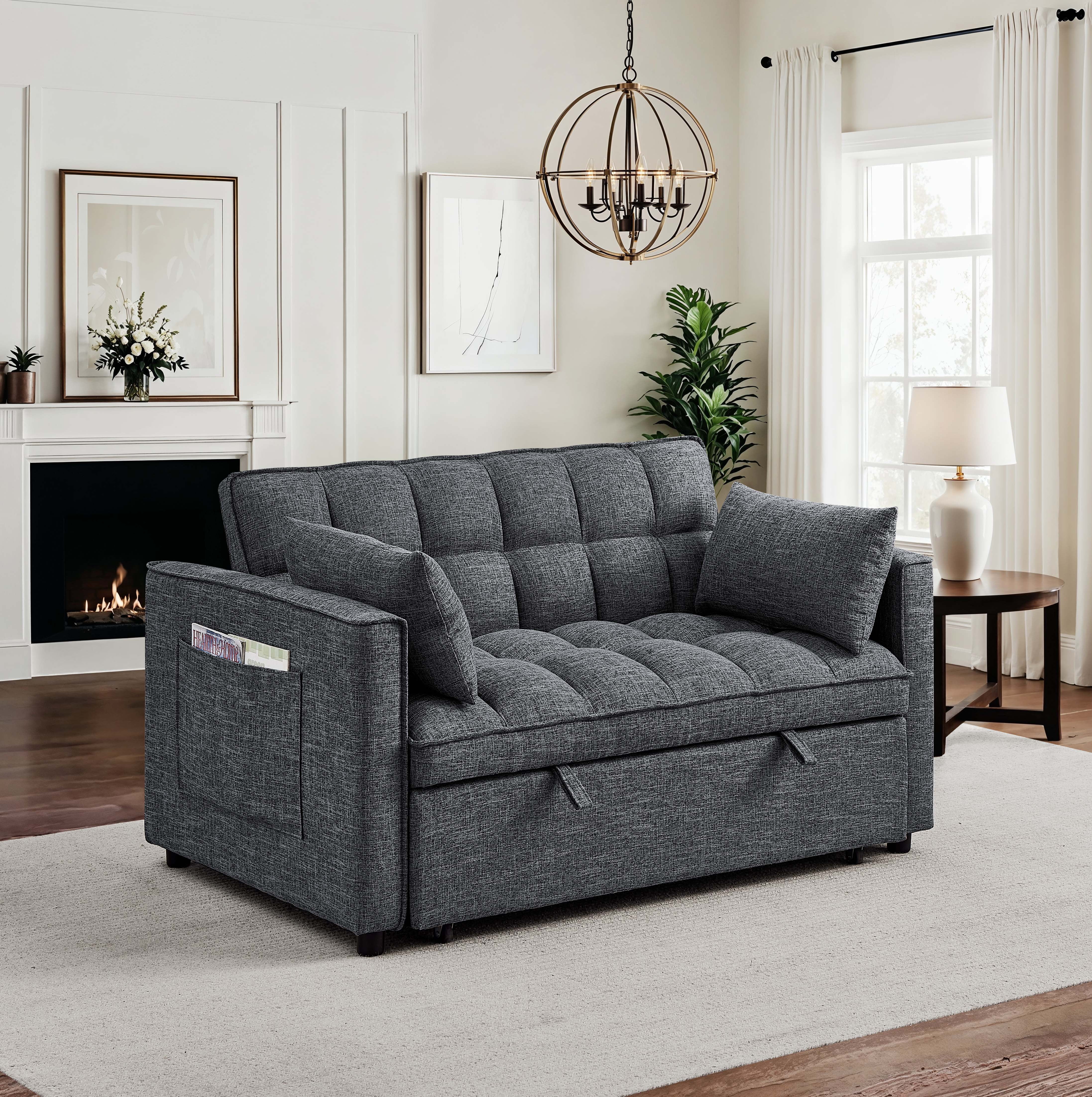 Sienna Tufted Convertible Sleeper Sofa - Walmart.com