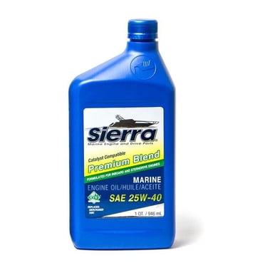 Sierra SAE 25W-40 FC-W 4-Stroke Stern Drive Oil, 5 quarts - Walmart.com