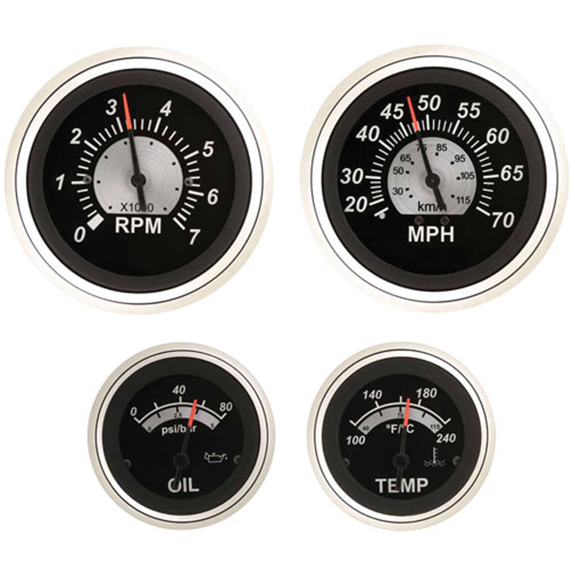 Sierra International 68960P 3 in. Sterling 50 MPH Speedometer Kit ...