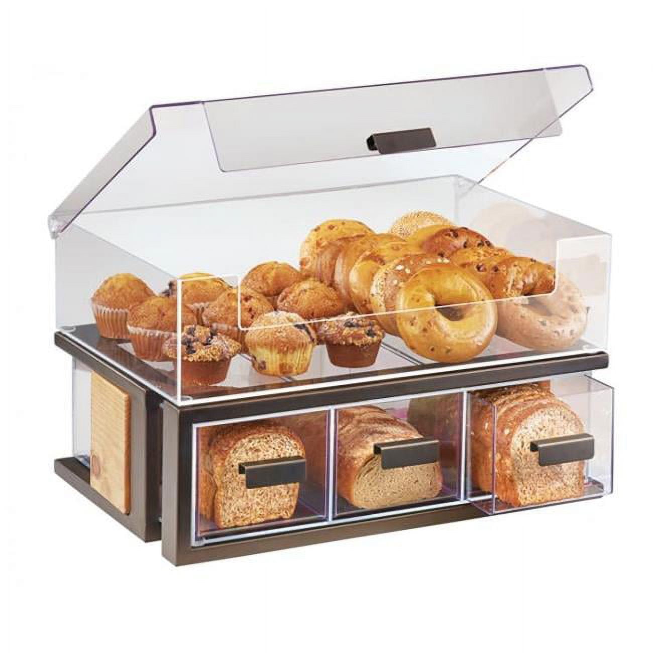 Sierra Bronze Metal & Reclaimed Wood 2-Tier Bread Display Case - 22.5 x ...