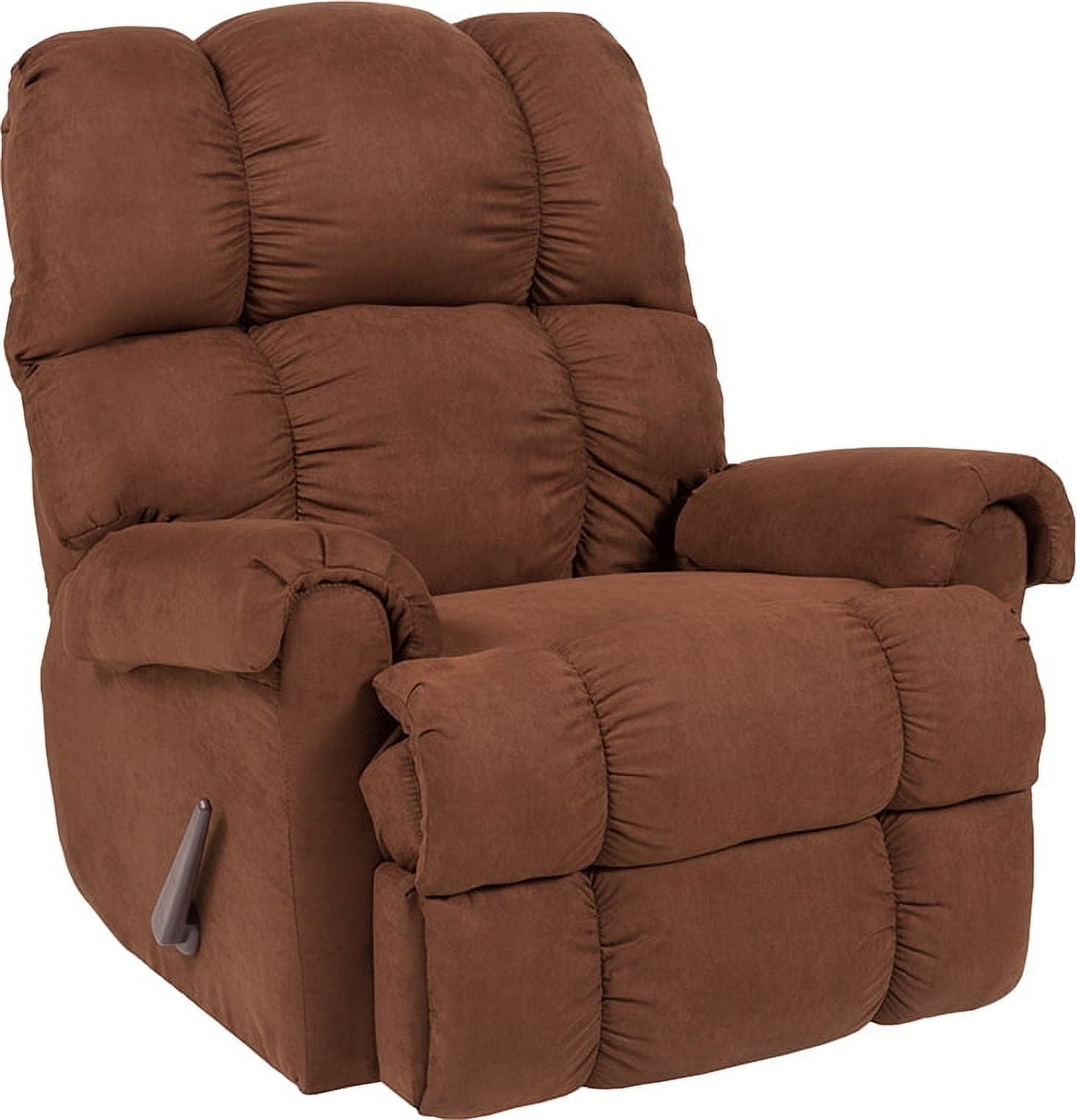 Sierra Chocolate Microfiber Rocker Recliner - Walmart Business Supplies