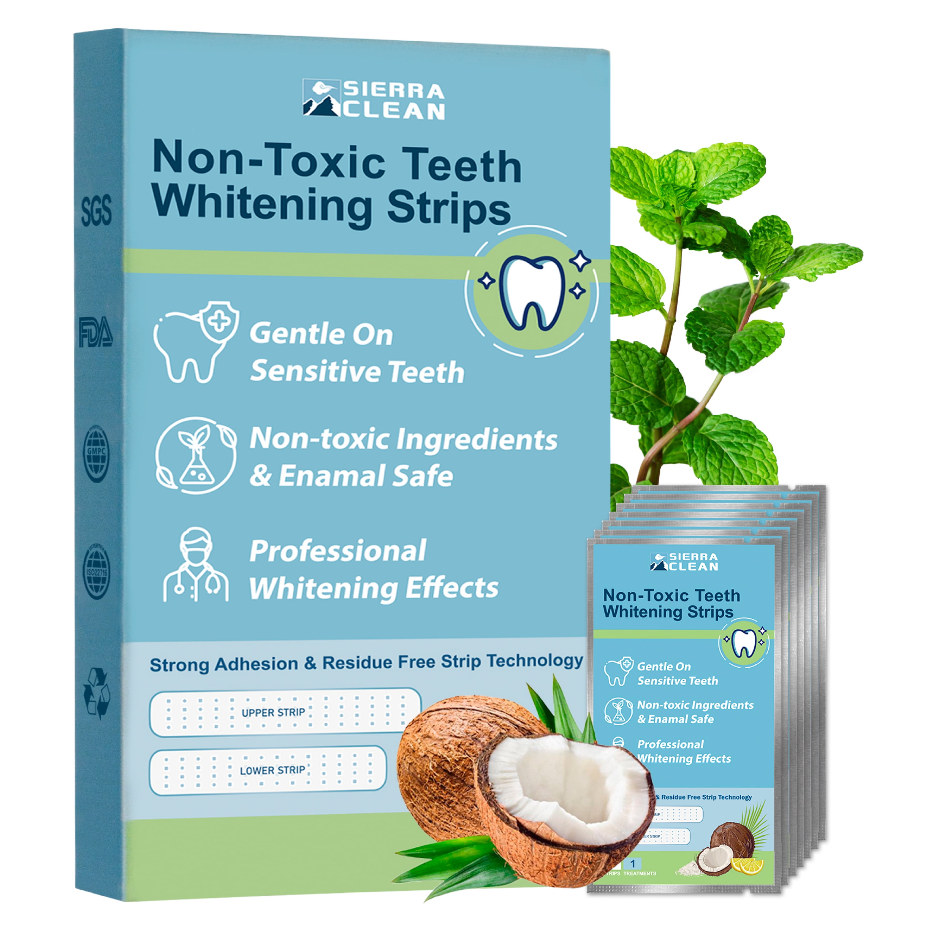 Sierra Clean Teeth Whitening Strips 7 Treatments, Sensitivity Free ...