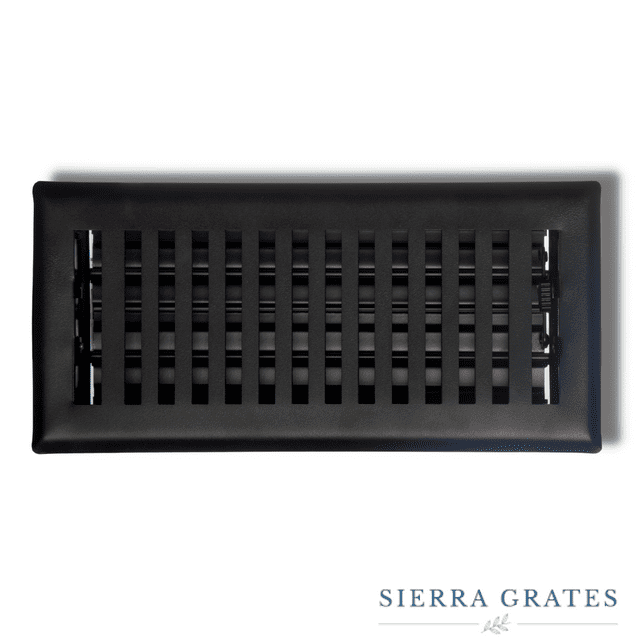 Sierra Grates 4” x 10” Contemporary Design Floor Register - Cast Iron ...