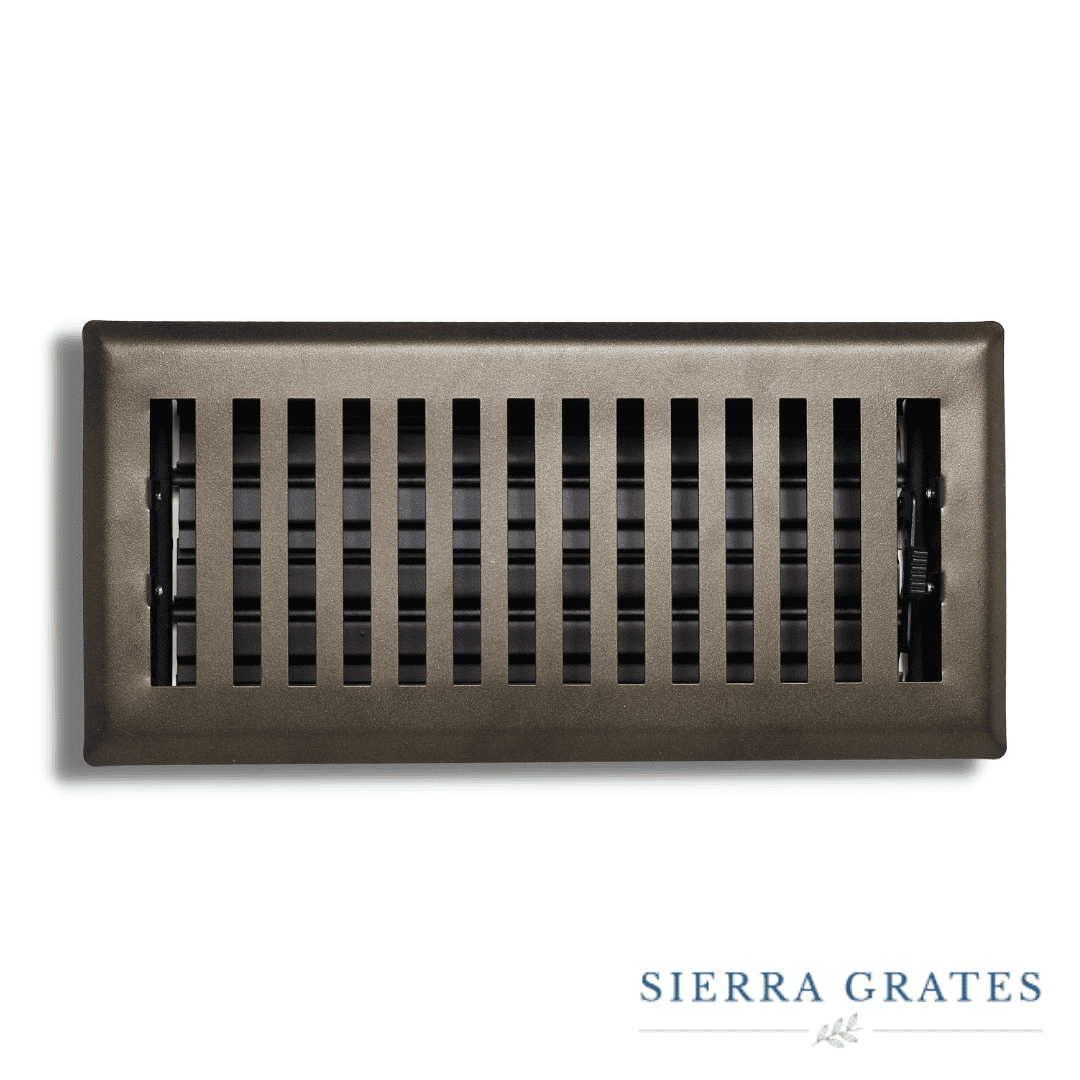 Sierra Grates 4” x 10” Contemporary Design Floor Register - Metallic ...