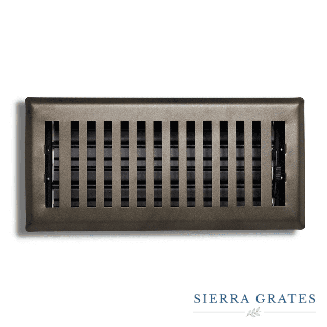 Sierra Grates 4” x 10” Contemporary Design Floor Register - Metallic ...
