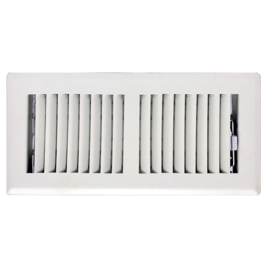 Sierra Grates TWF410-WHT 4" x 10" Steel 2 Way Louvered Design Floor ...