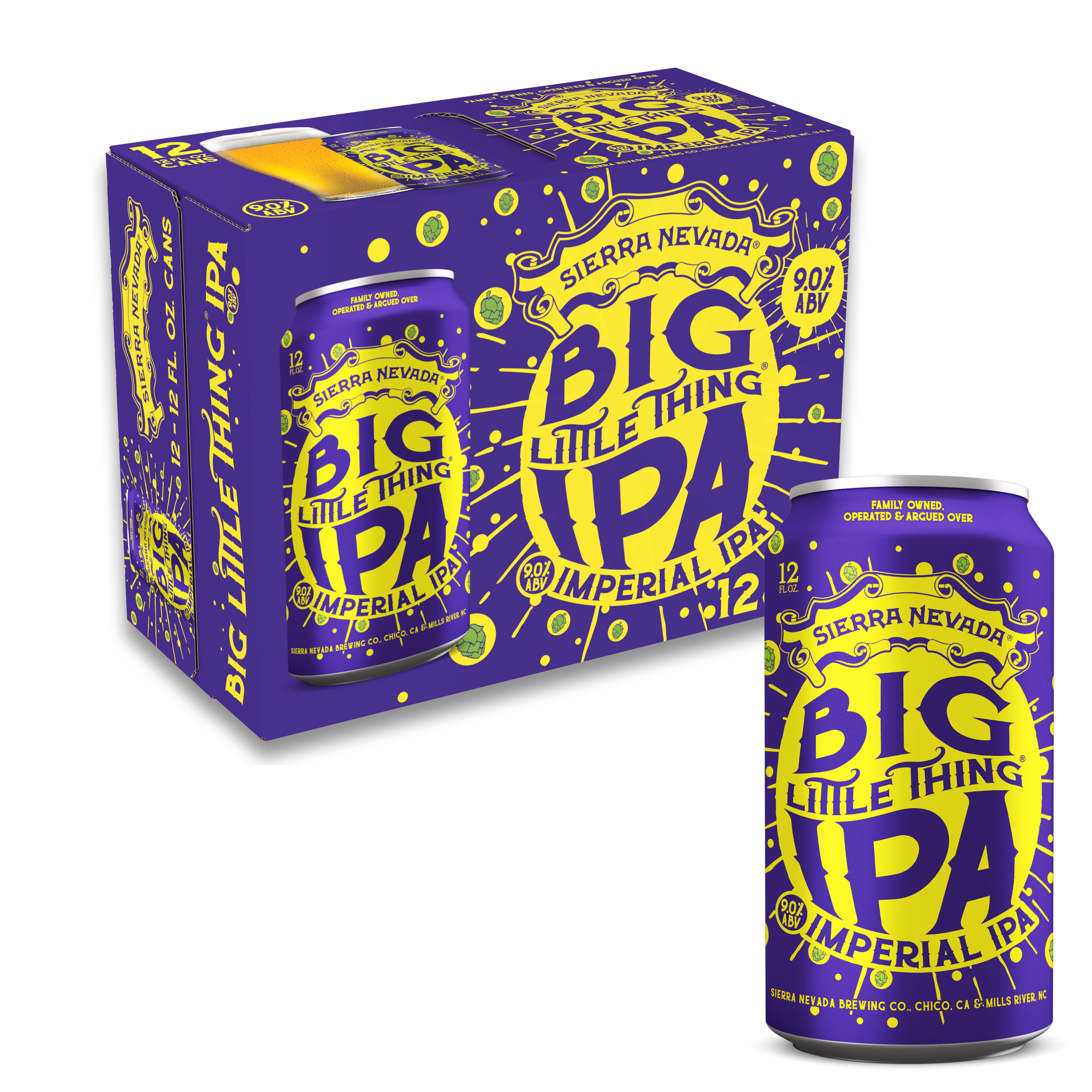 Sierra Nevada Big Little Thing Imperial IPA Craft Beer 12 Pack,12 fl oz ...