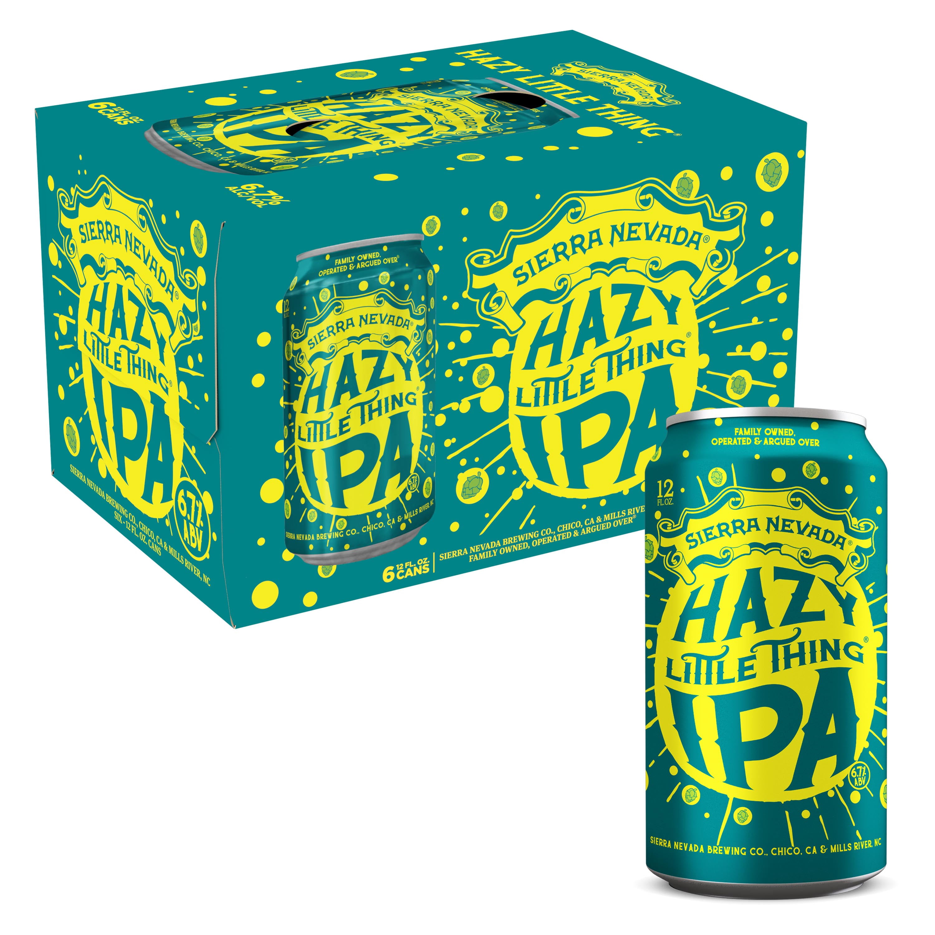 Sierra Nevada Hazy Little Thing IPA Craft Beer, 6 Pack, 12 fl oz ...
