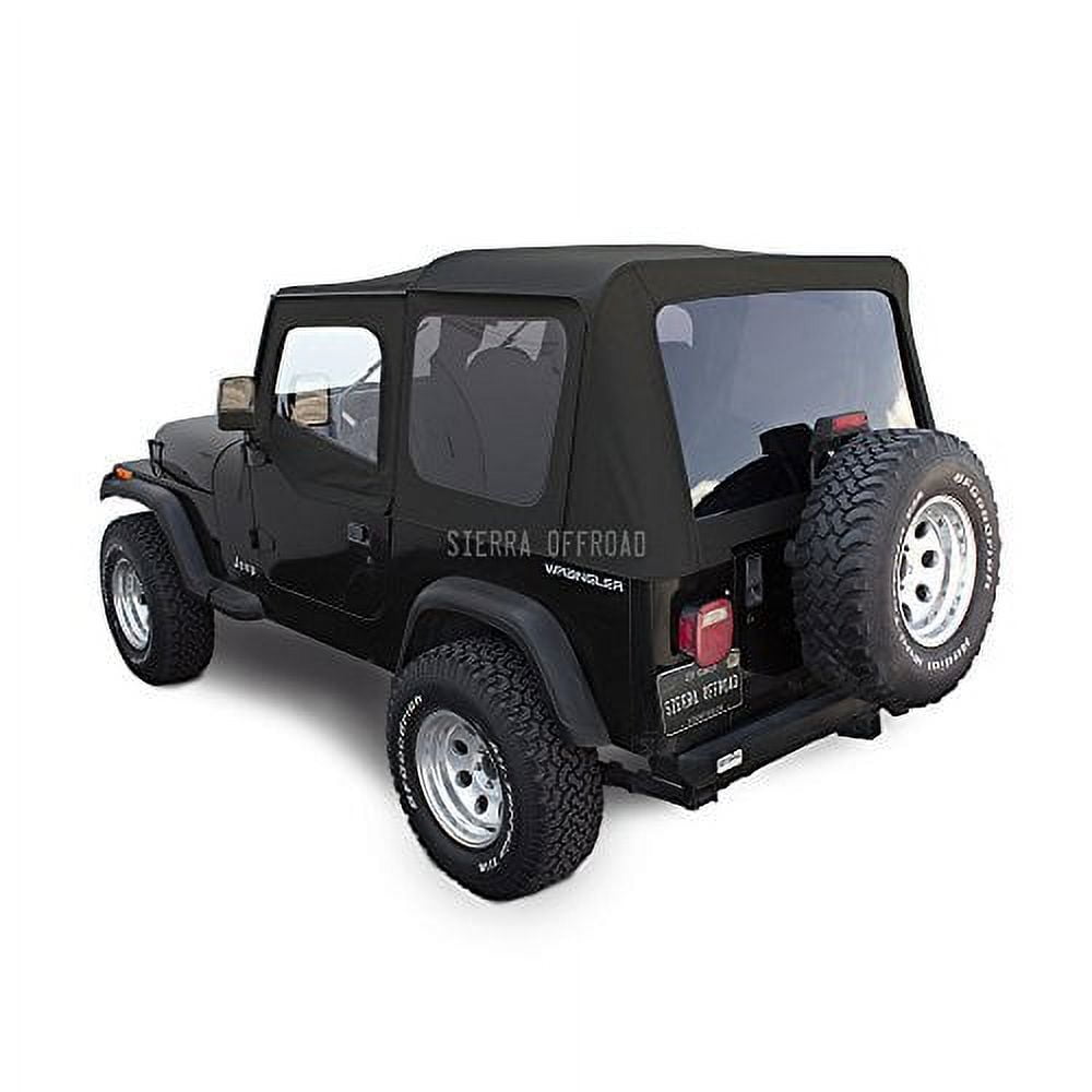 Sierra Offroad Soft Top for 1988 to 1995 Jeep Wrangler YJ - Black ...