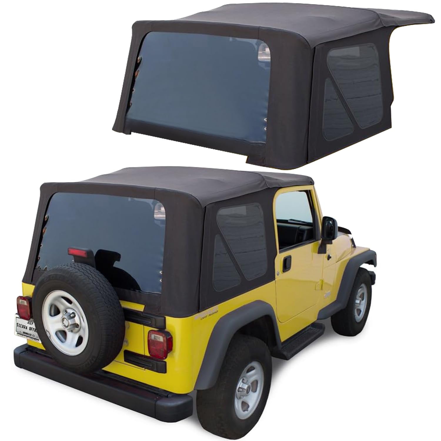 Sierra Offroad Soft Top for 2003 to 2006 Jeep Wrangler TJ - Black ...