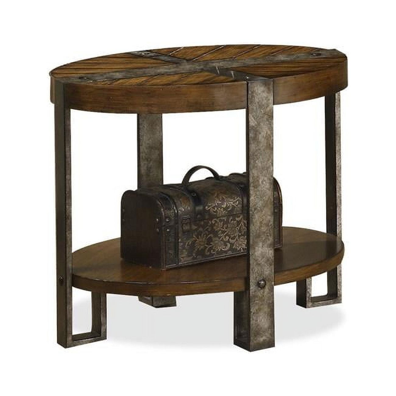 Sierra Round End Table - Lower Storage Shelf - Walmart.com