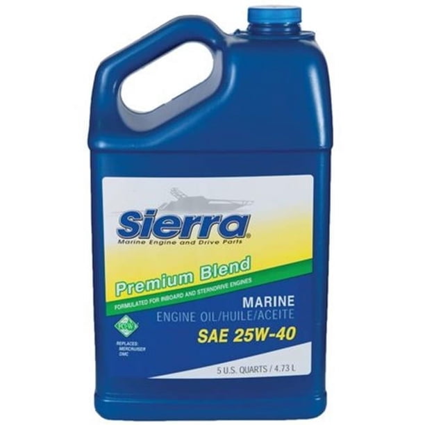 Sierra SAE 25W-40 FC-W 4-Stroke Stern Drive Oil, 5 quarts - Walmart ...