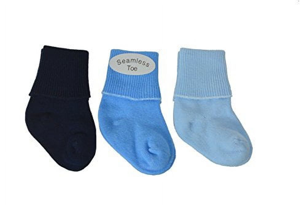 Sierra Socks Newborn Bootie Cotton Turn Cuff Socks for Baby Boy & Girls ...