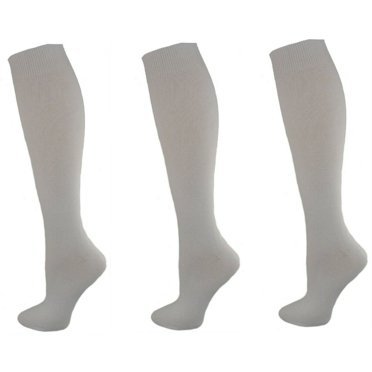 Mamia Girl's Knee High School Uniform Socks (12 Pairs) - White, 9-11 ...