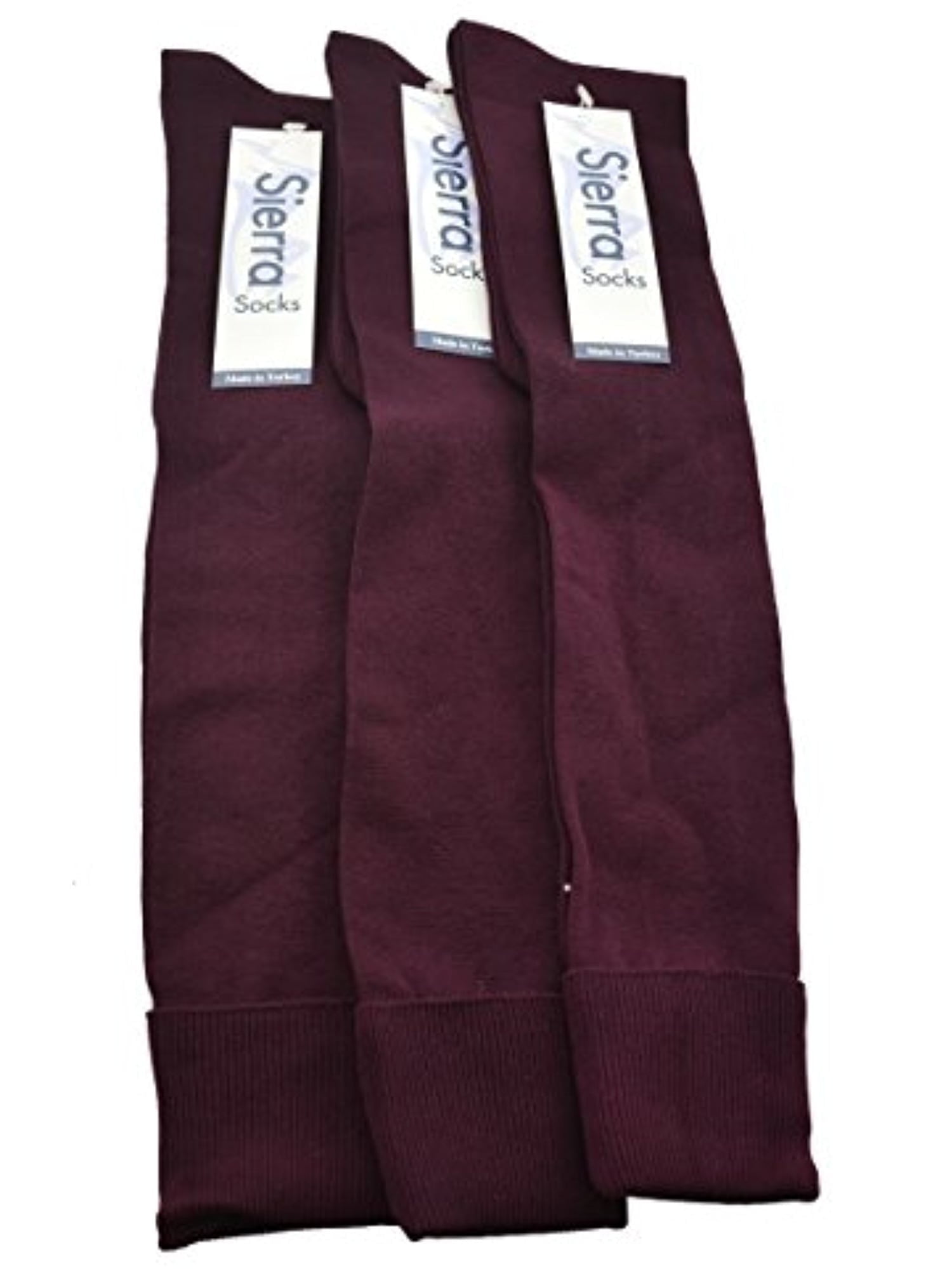 Sierra Socks Girls' School Uniform Socks Knee-High Nylon Dress Socks 3 ...