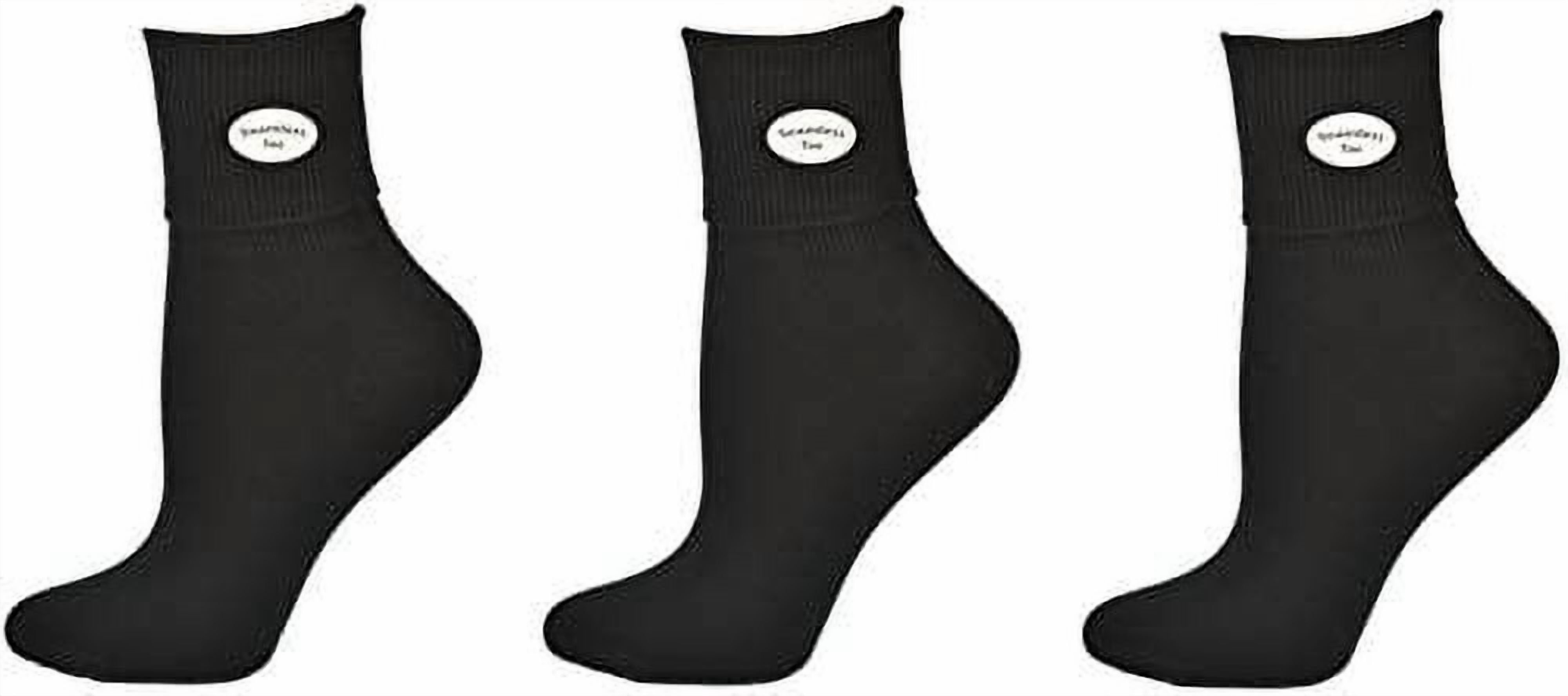 Sierra Socks Pima Cotton Turn Cuff School Socks for Girls, Crew ...