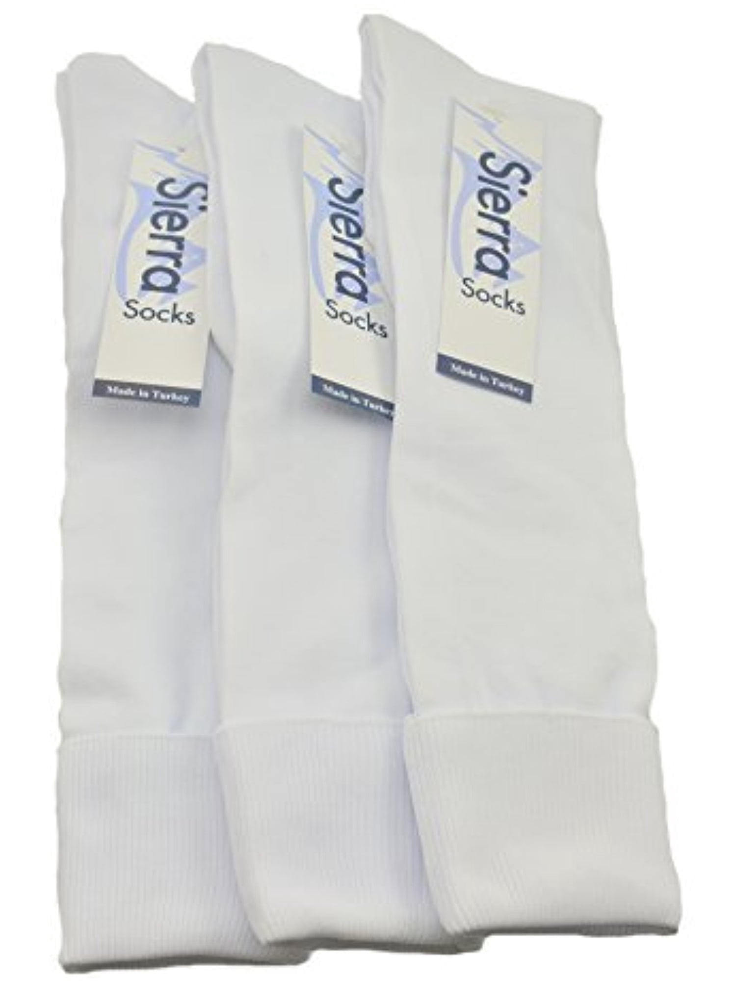 Sierra Socks Girls' School Uniform Opaque Nylon Knee High 3 Pair Pack ...