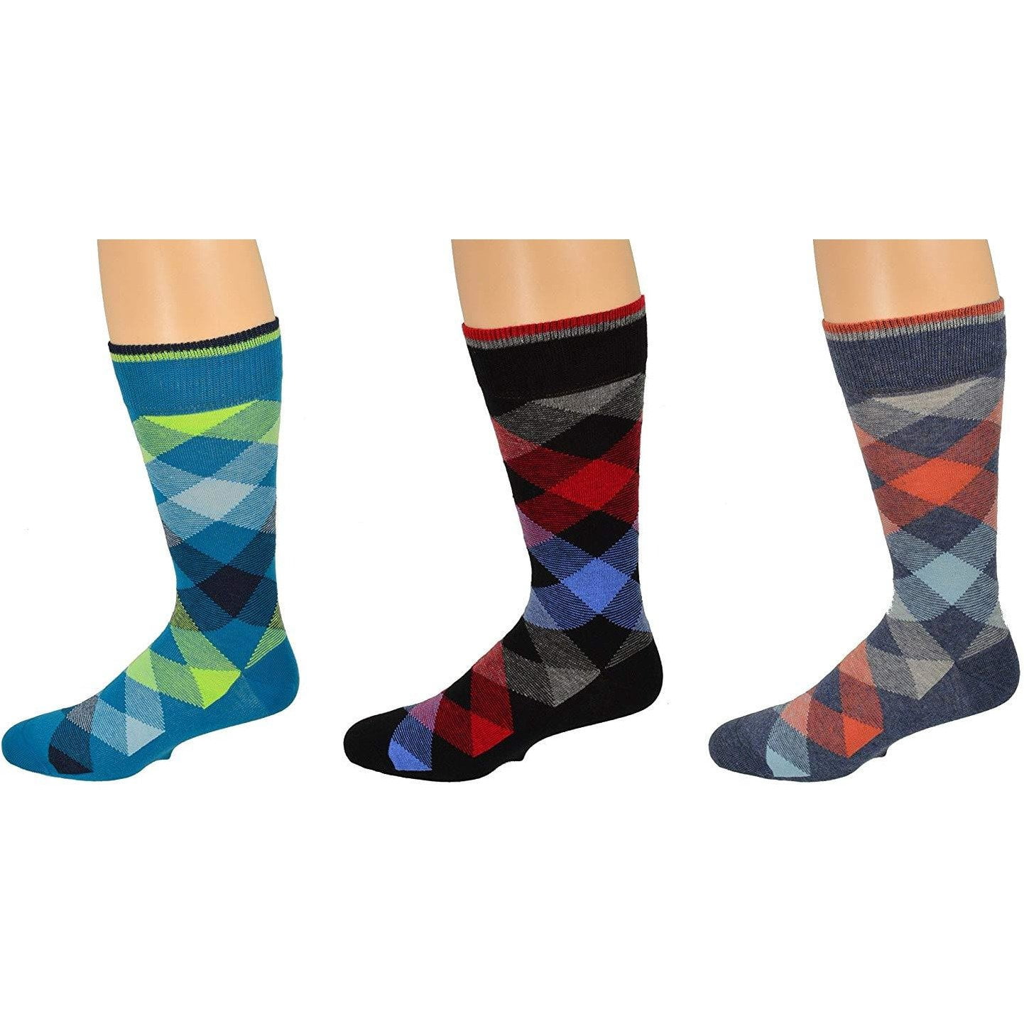 Sierra Socks Men's Casual Cotton Blend Fashion Design Mid Calf Dress ...