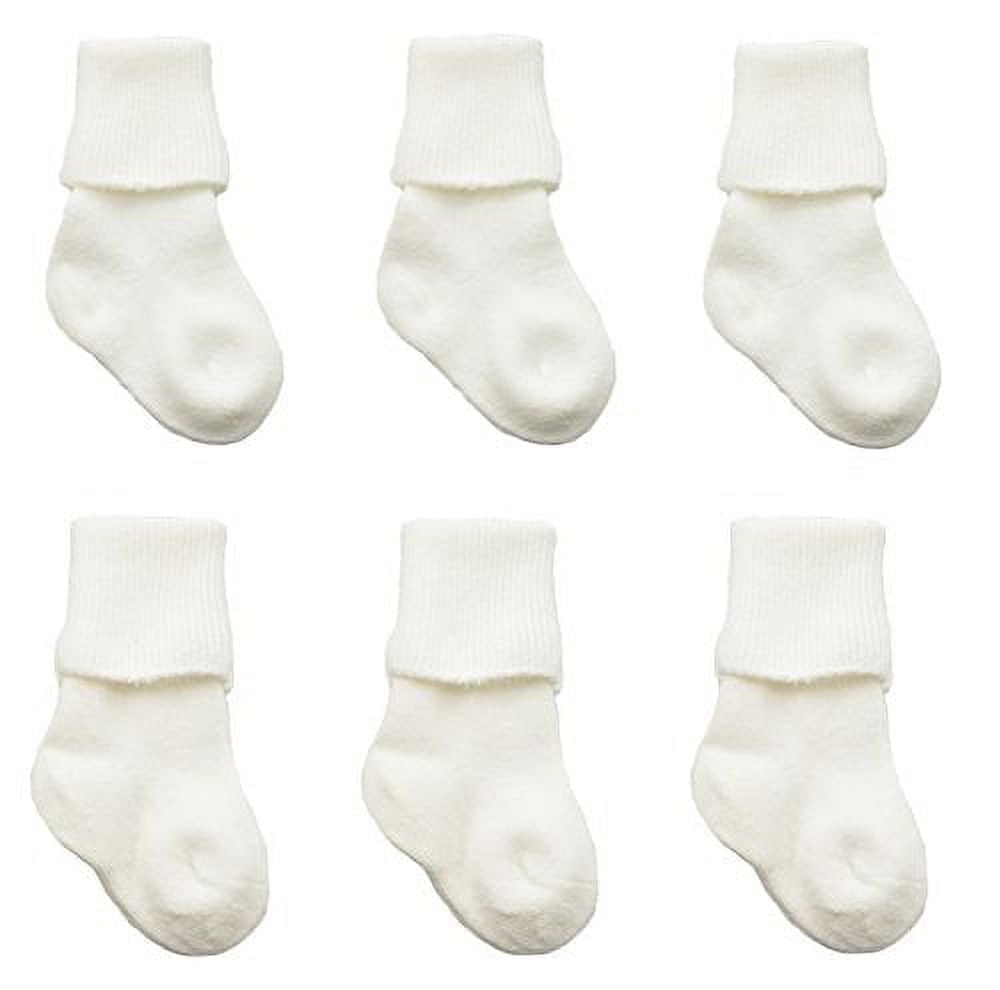 Sierra Socks Newborn Bootie Cotton Turn Cuff Socks for Baby Boy & Girls ...