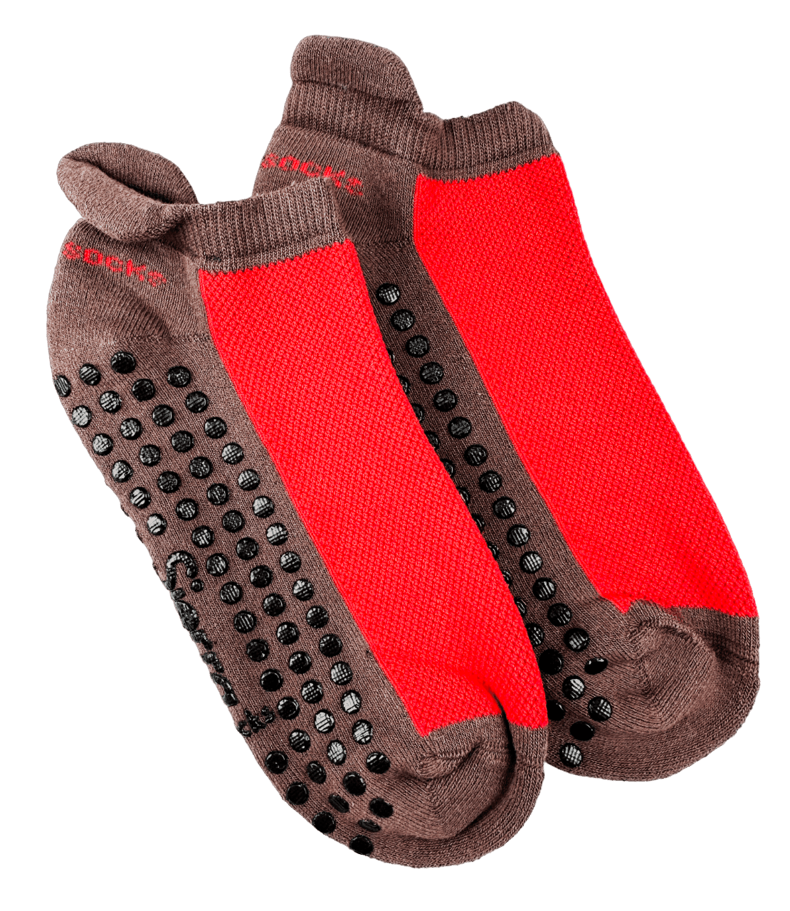 Sierra Socks Women's Ankle Socks with Heel Guard, Non Skid Gripper ...