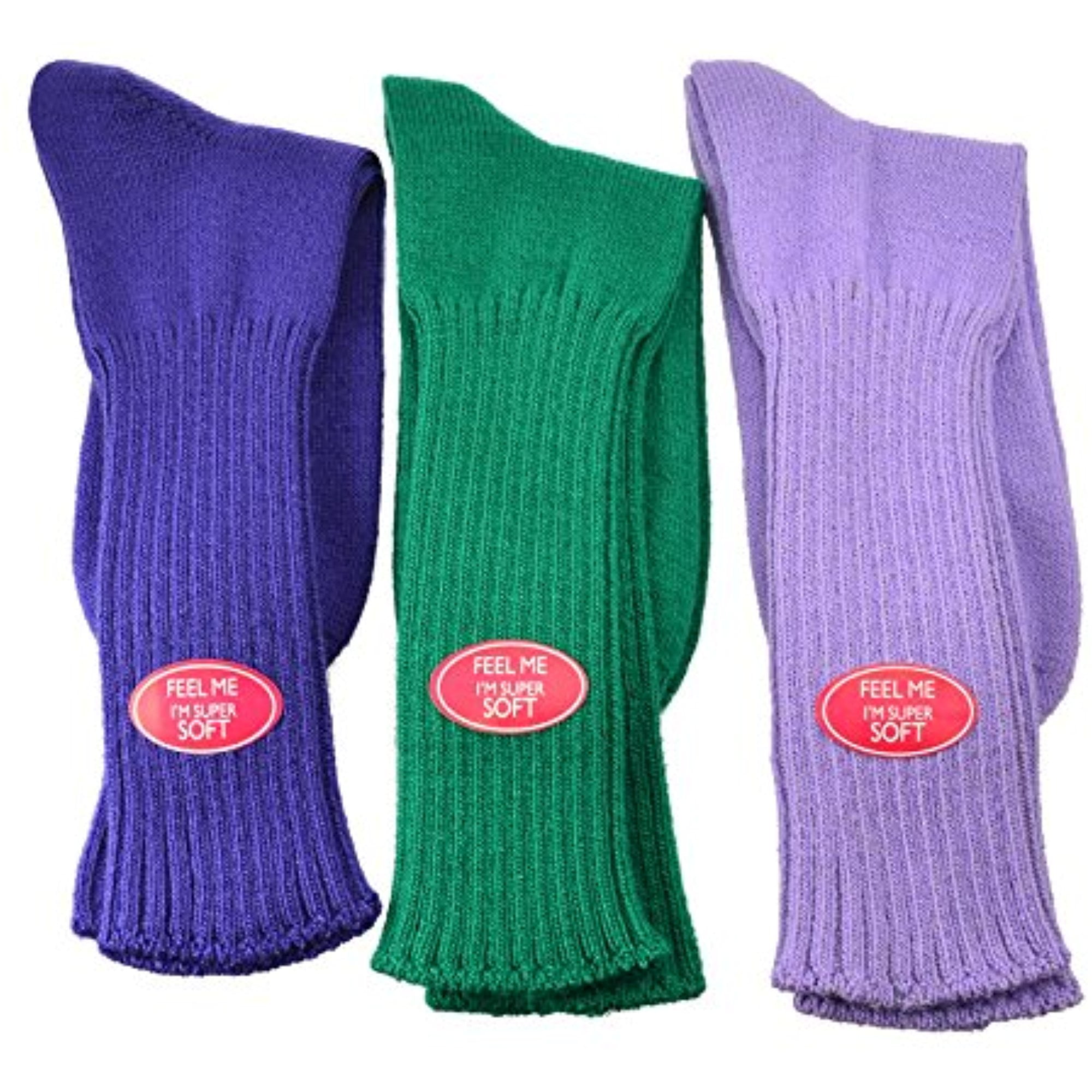 Sierra Socks Women's Acrylic Socks, Ribbed Crew Turn Cuff School ...