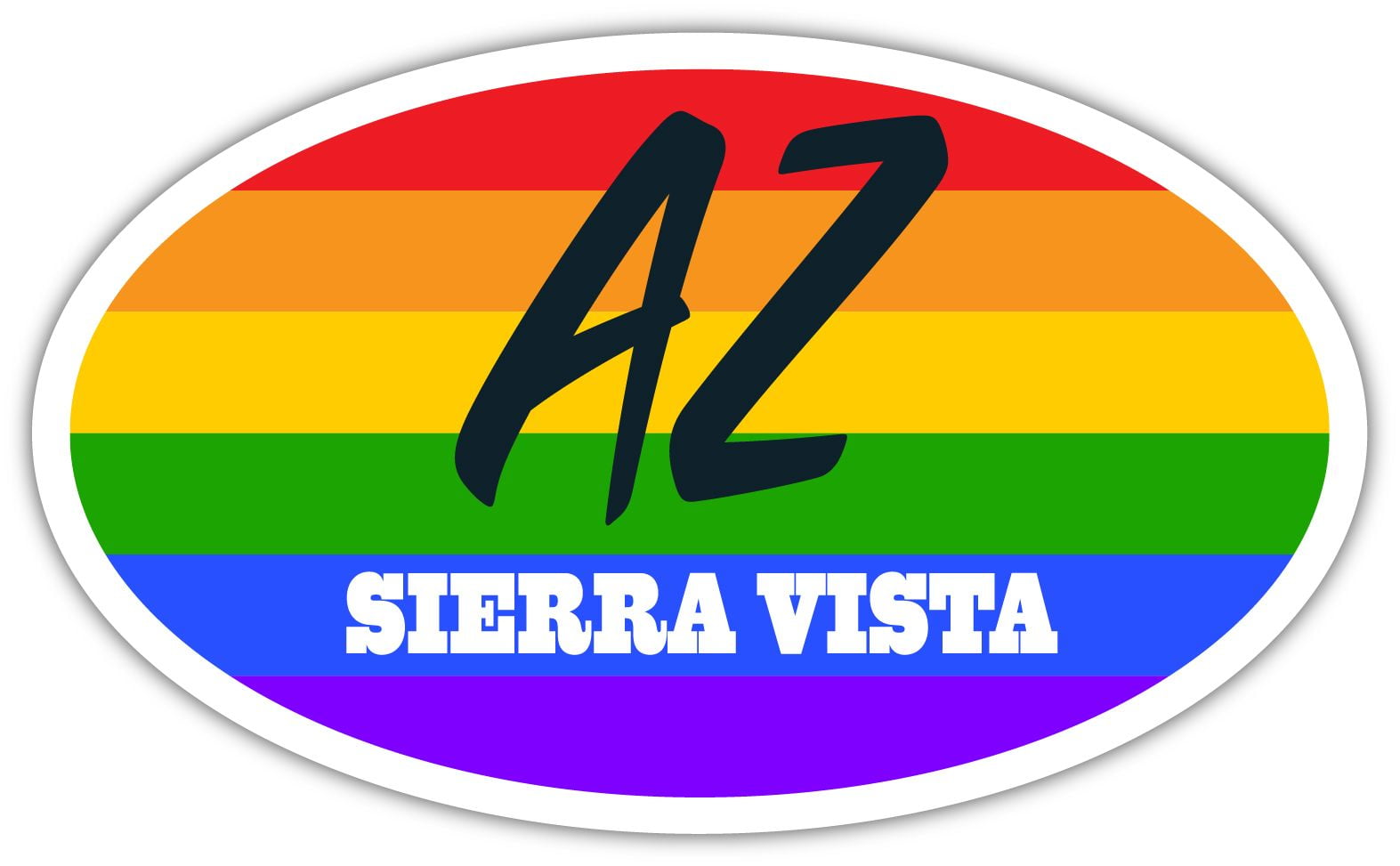 Sierra Vista AZ Arizona Cochise County Rainbow Pride Flag 6 Stripes ...