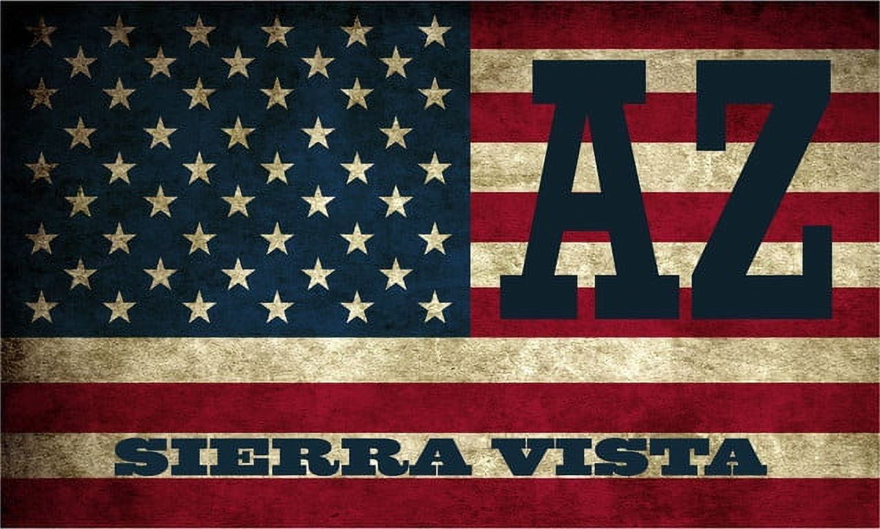 Sierra Vista AZ Arizona Cochise County Vintage US Flag Decal Bumper ...