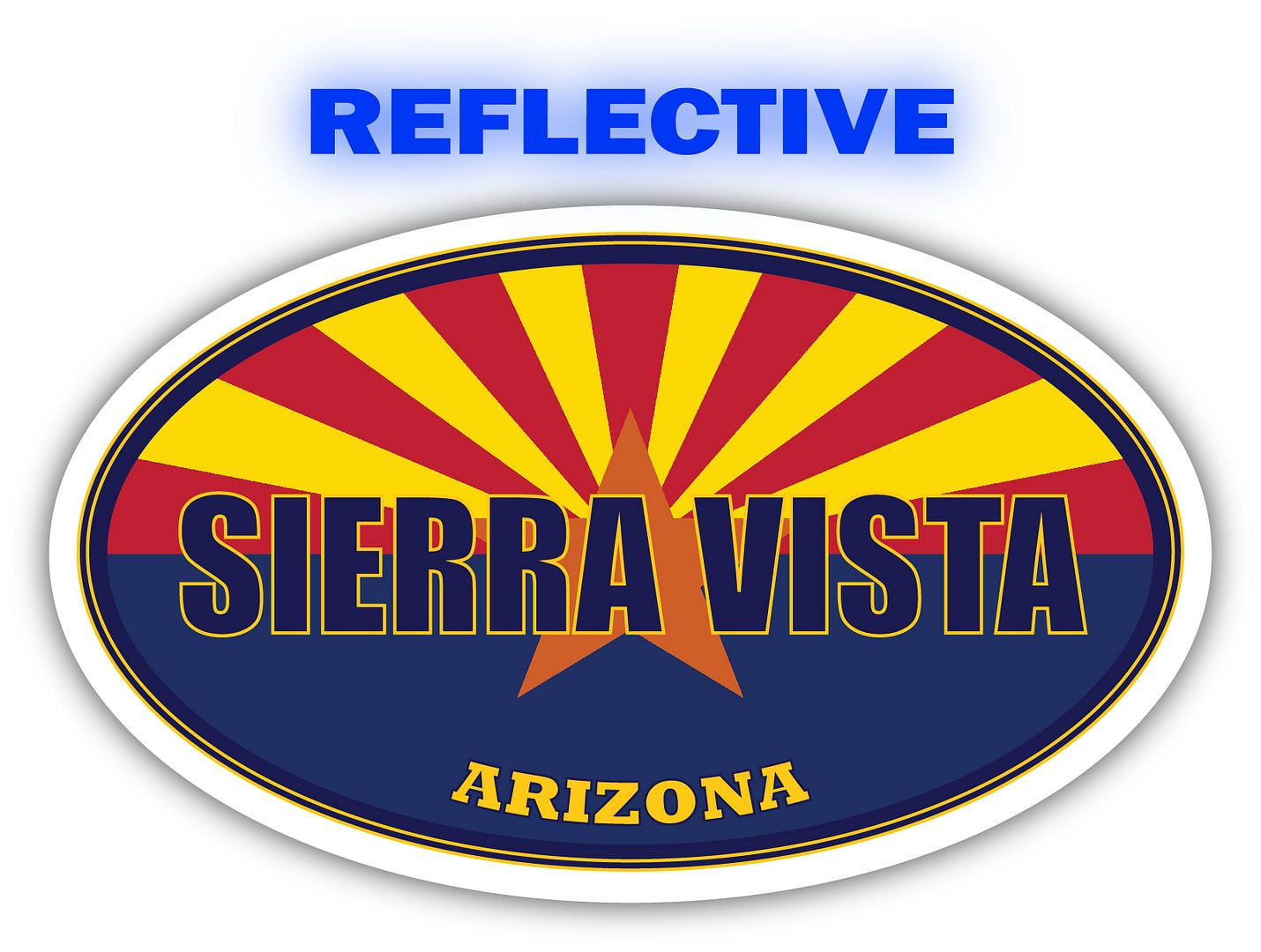 Sierra Vista City Arizona State Flag | AZ Flag Cochise County Oval ...